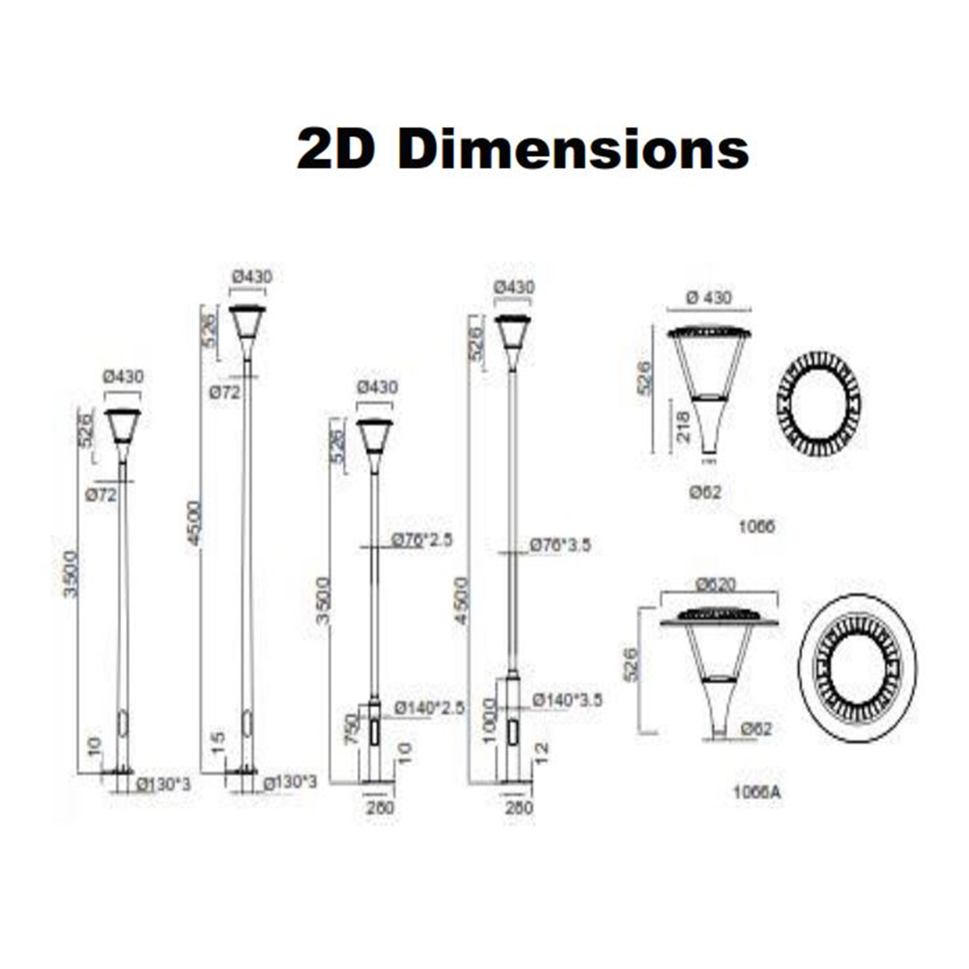 LED Lighting Pole Head Umbre II – PRO LIGHT EGYPT | For Electrical ...